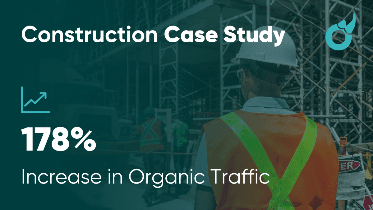 Construction Link Building Case Study - Organic Traffic Up 178%